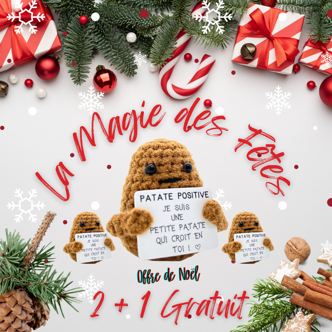 PATATE POSITIVE | 2+1 GRATUIT | Cadeau Ideal & Idee Drole Motivation ...