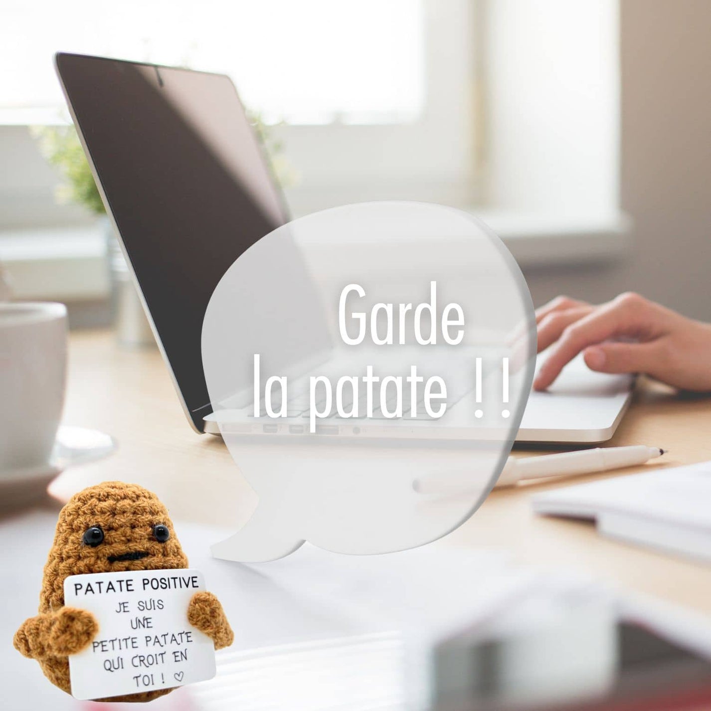 PATATE POSITIVE | 2+1 GRATUIT | Cadeau Ideal & Idee Drole Motivation ...